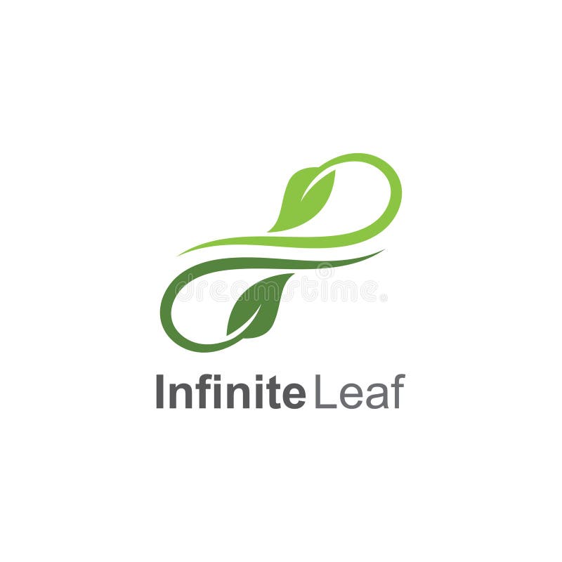 Infinity Leaf Vector Icon Illustration Logo Template Design Stock ...