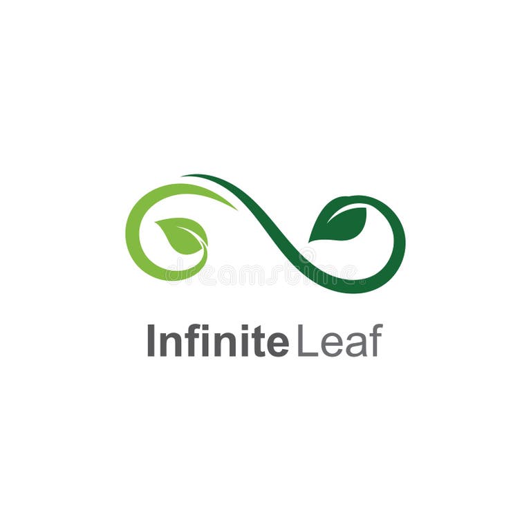 Infinity Leaf Vector Icon Illustration Logo Template Design Stock ...