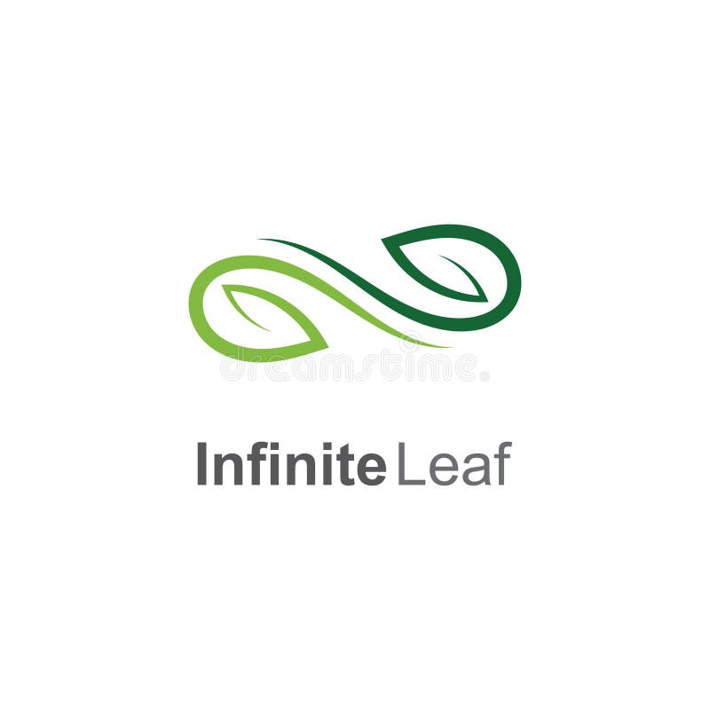 Infinity Leaf Vector Icon Illustration Logo Template Design Stock ...