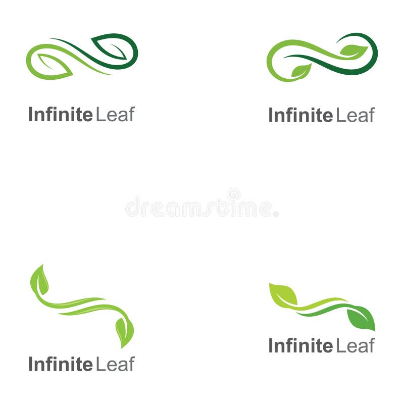 Infinity Leaf Symbol of Recycling, Ecology and Health Stock Vector ...