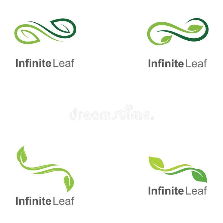 Infinity Leaf Vector Icon Illustration Logo Template Design Stock ...