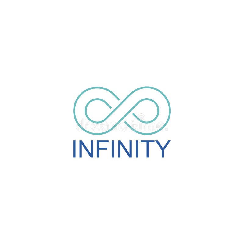 Infinity Line Icon Isolated on White Background Stock Vector ...