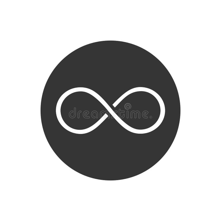 Infinity Line Icon. Vector Illustration in Modern Flat Stock Vector ...