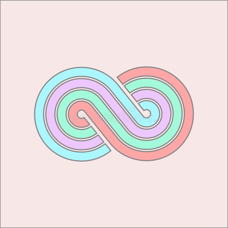 Infinity Line Sign, Abstract Geometric Poster Stock Vector ...