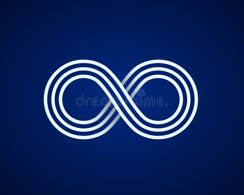 Infinity Line Symbol on the White Background Stock Illustration ...