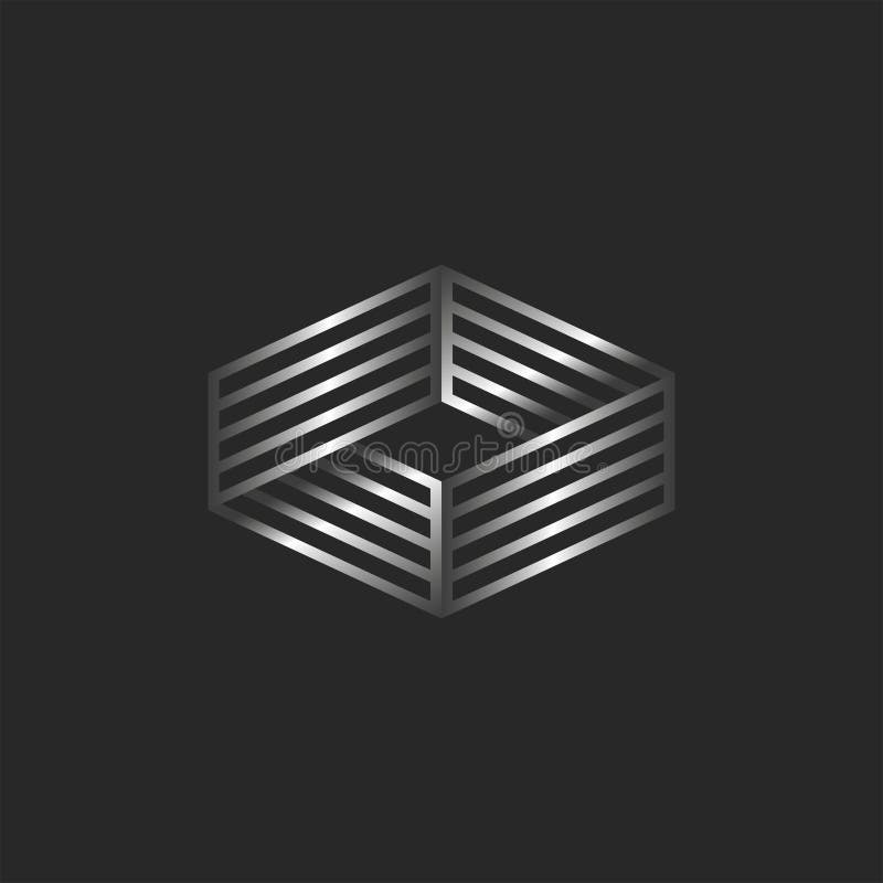 Infinity Logo 3d Isometric Shape, Boxing Ring Logotype, Linear Form ...