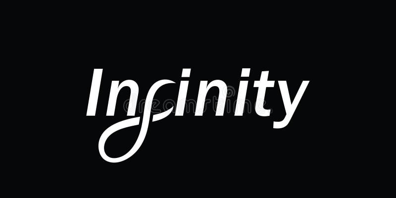 Infinity Logo Design, with Infinity Typography Text Icon Vector ...