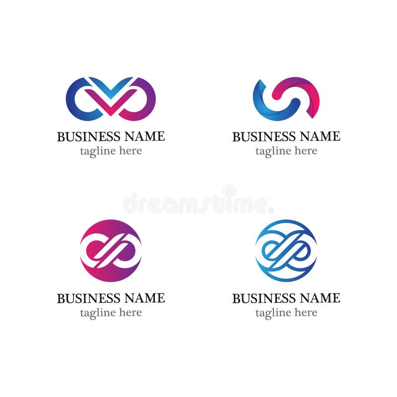 Infinity logo icon set stock vector. Illustration of motion - 216565564