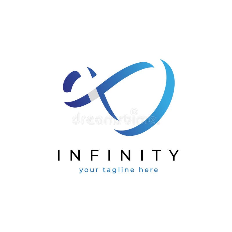 Infinity Logo with a Shadow of an Eternity Symbol Stock Vector ...
