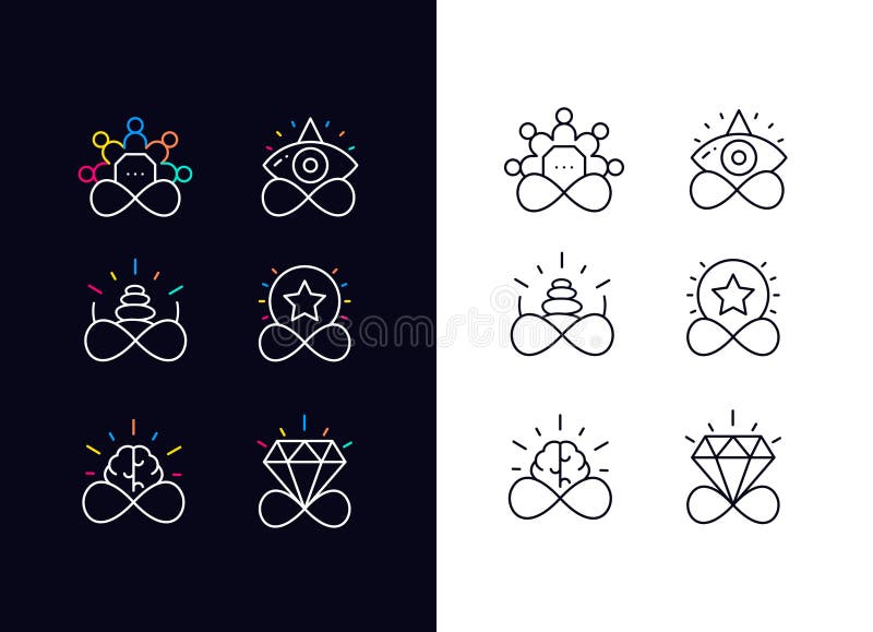Infinity Inspired Logos Collection. Stock Vector - Illustration of ...