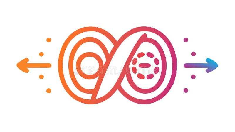 Infinity Loop with Arrows, Continuous Process Icon, Vector Design Generative AI Stock Vector ...
