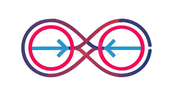 Infinity Loop with Arrows for Continuous Processes, Vector Design ...