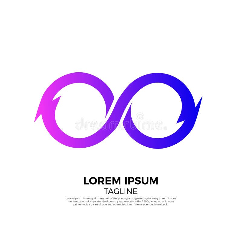 Infinity Loop Circle Logo Abstract Vector Design. Stock Vector ...