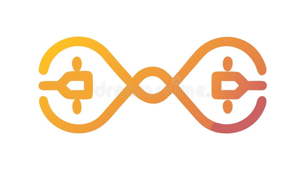 Infinity Loop Connection Icon for Continuous Data Flow, Vector Design ...
