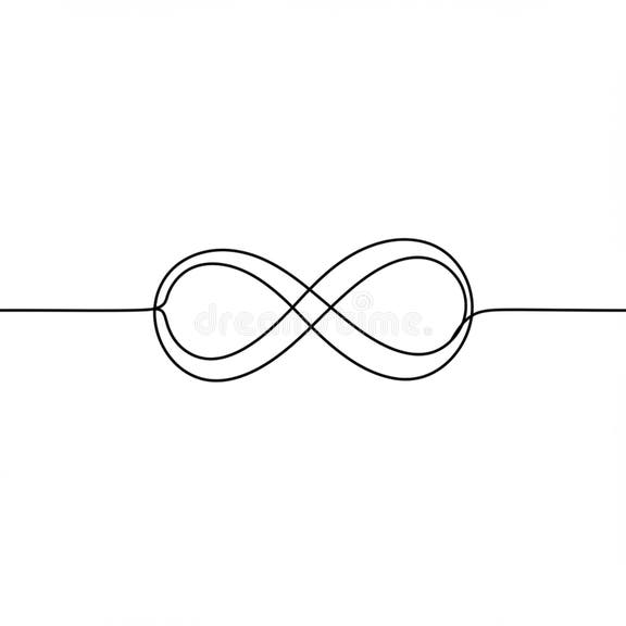 Nfinity Loop Drawn with a Single, Continuous Black Line on a White ...