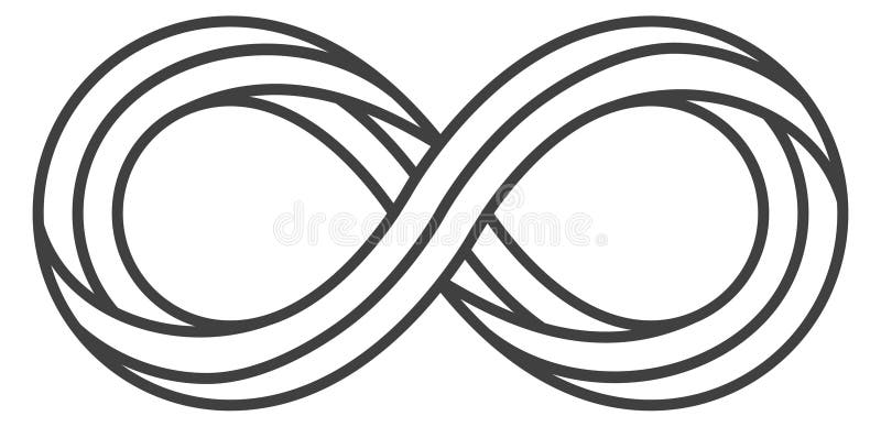 Infinity Loop Emblem. Limitless Cycle Line Logo Stock Illustration ...