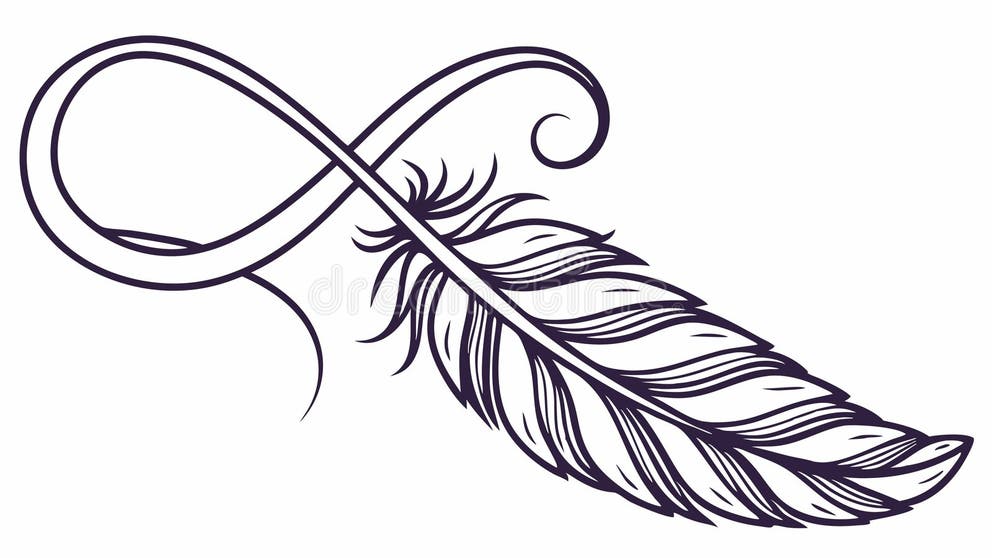 Infinity Feather Vector Logo Design Stock Illustrations – 238 Infinity ...