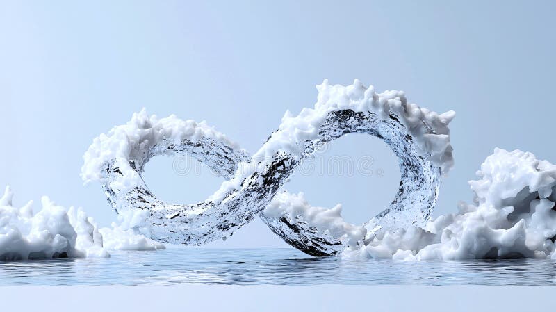 An Infinity Loop of Flowing Water Symbolizes Sustainability and the ...