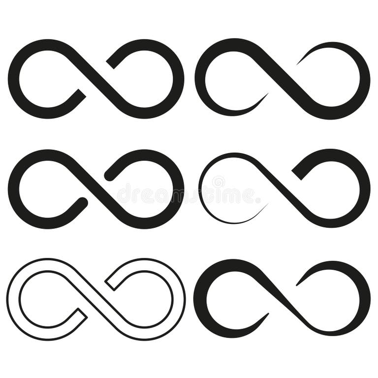 Infinity Loop Icon. Minimal Infinity Shapes. Abstract Limitless Design ...