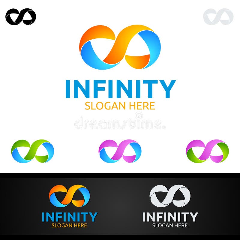 Infinity loop logo Design stock vector. Illustration of digital - 167013828