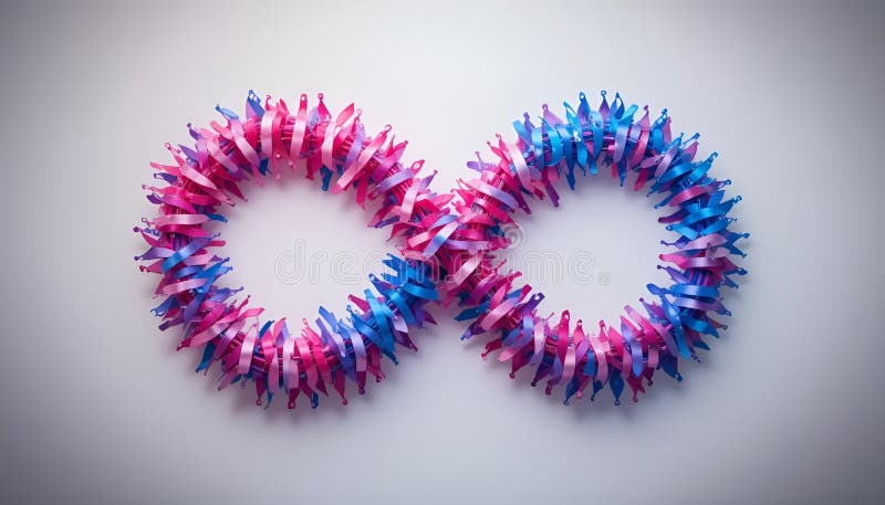 An Infinity Loop Made from Cancer Ribbons it Stock Illustration ...