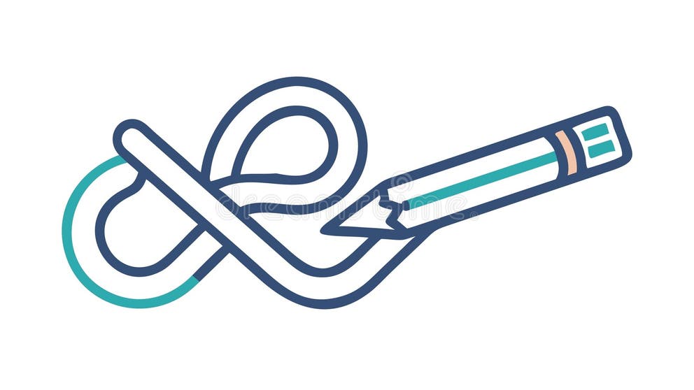 Infinity Loop Pencil Icon Endless Creativity, Vector Design Generative ...