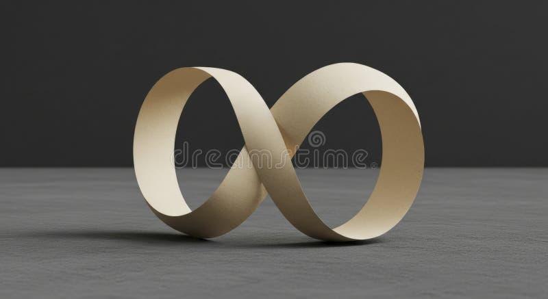 Infinity Loop Shape on Gray Surface Still Life Stock Illustration ...