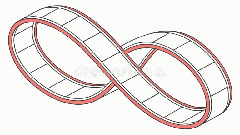 Infinity Loop Shaped Roller Coaster Illustration Endless Fun Concept ...
