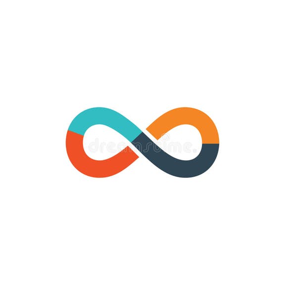 Infinity Loop Timeline Infographic with 4 Options or Steps. Stock ...