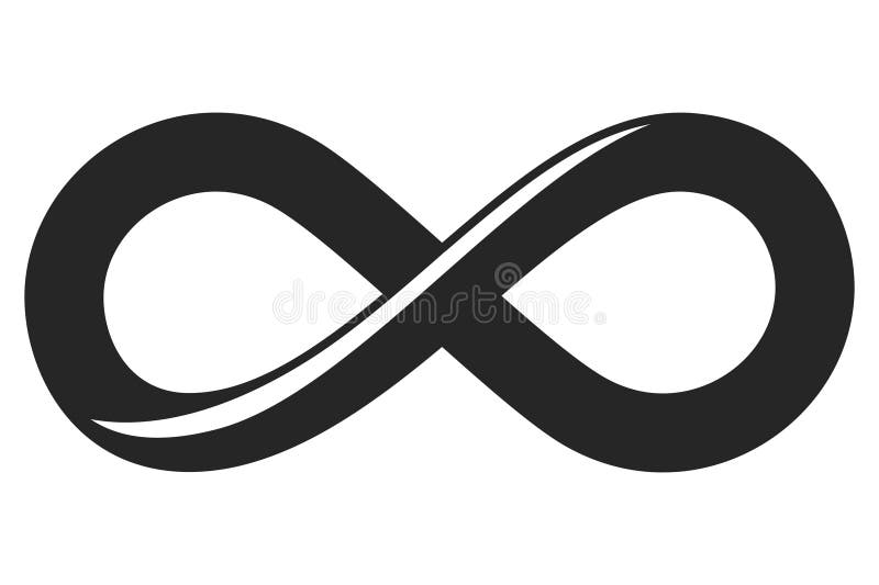 Infinity Loop Black Fill Vector Symbol Stock Vector - Illustration of ...