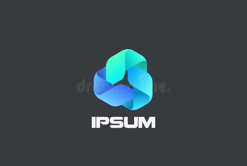 Infinity Looped Triangle Abstract Logo Design Vector Template ...