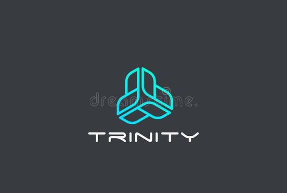 Infinity Triangle Logo Vector Linear. Technology L Stock Vector ...