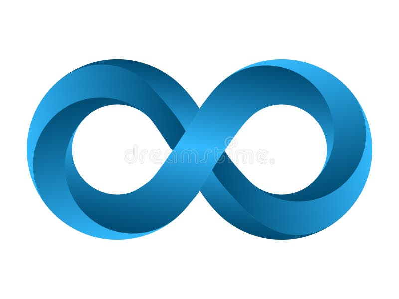 Infinity Mathematical Symbol in Flat Style with Shadows. Isolated on ...