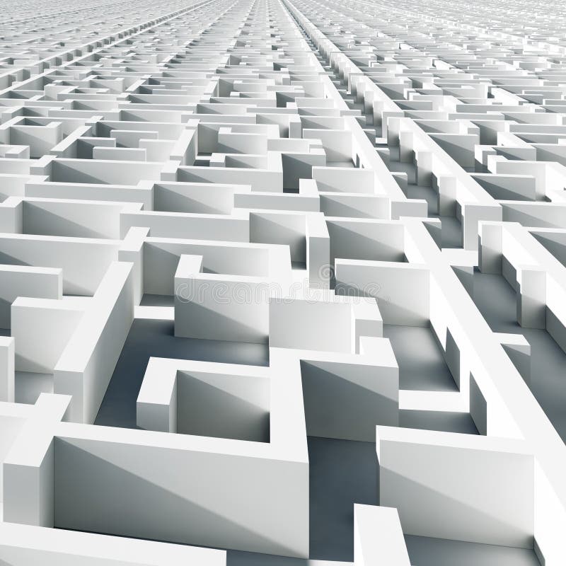3d infinity maze stock illustration. Illustration of labyrinth - 13723891