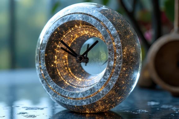 Infinity Mirror Clock Illusion Stock Illustration - Illustration of ...