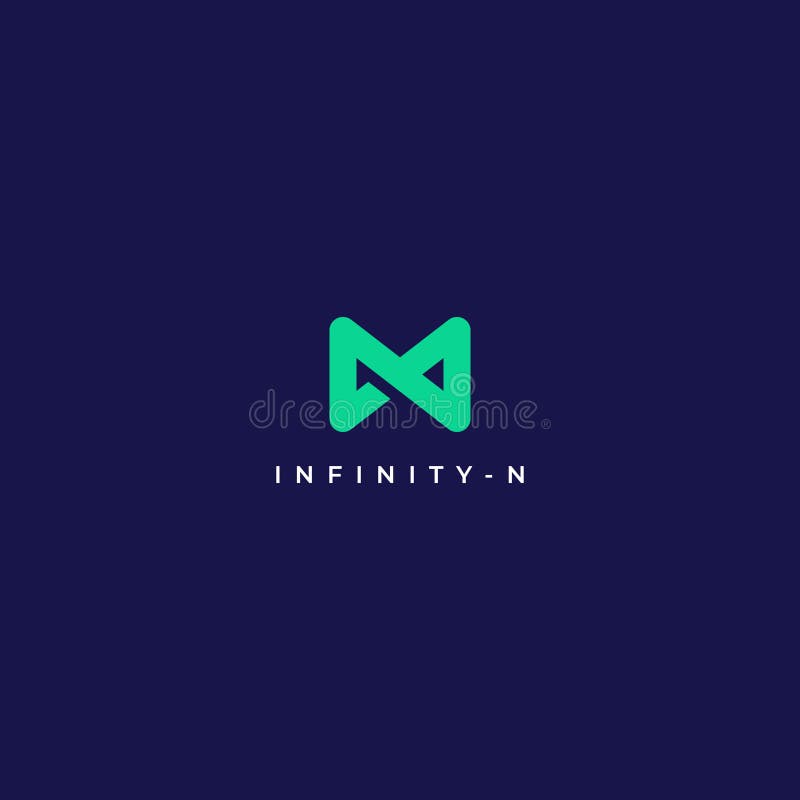 Infinity N Logo . Simple and Modern Style Stock Vector - Illustration ...