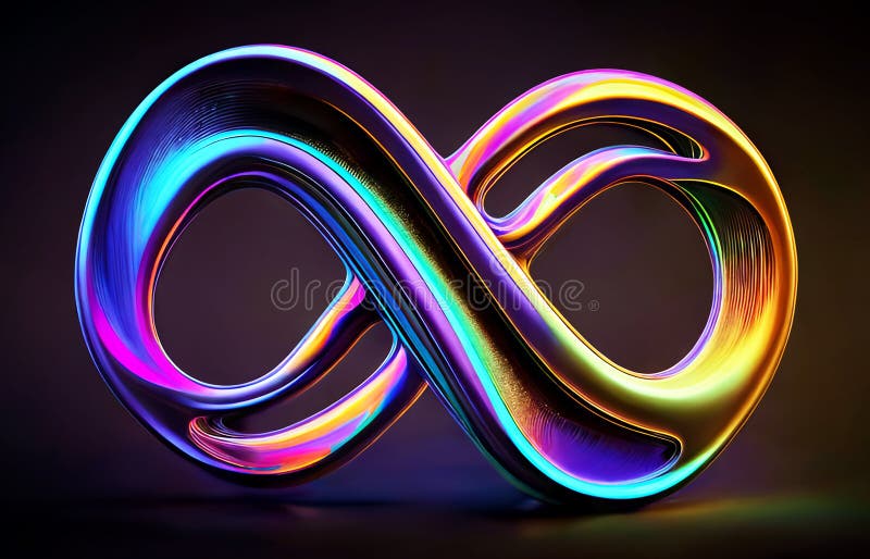 Infinity, the Neon Glowing Infinity Sign Icon Stock Illustration ...