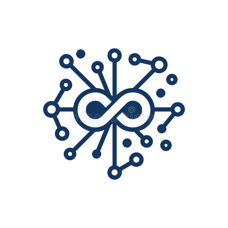 Pixel Infinity Icon Logo Design Element Stock Vector - Illustration of ...