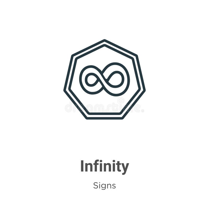 Infinity Thin Line Lives Symbol Logo Vector Stock Vector - Illustration ...
