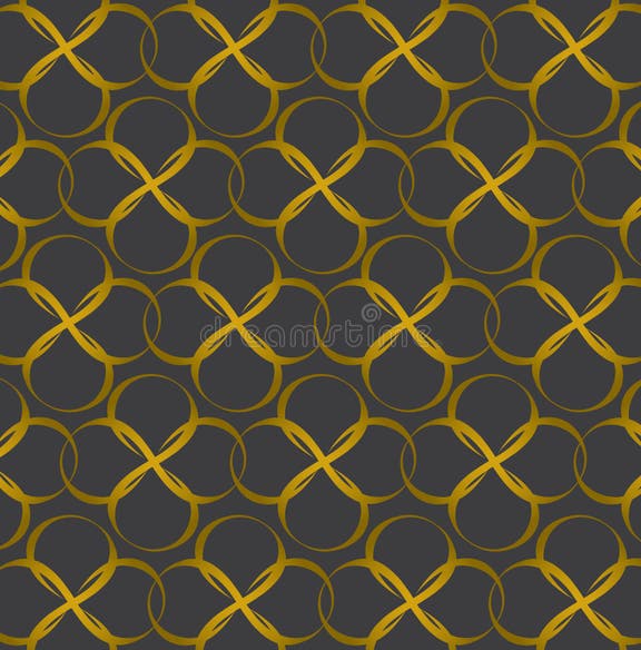 Pattern Golden Colors Monogram Style Infinity Network Decorative ...