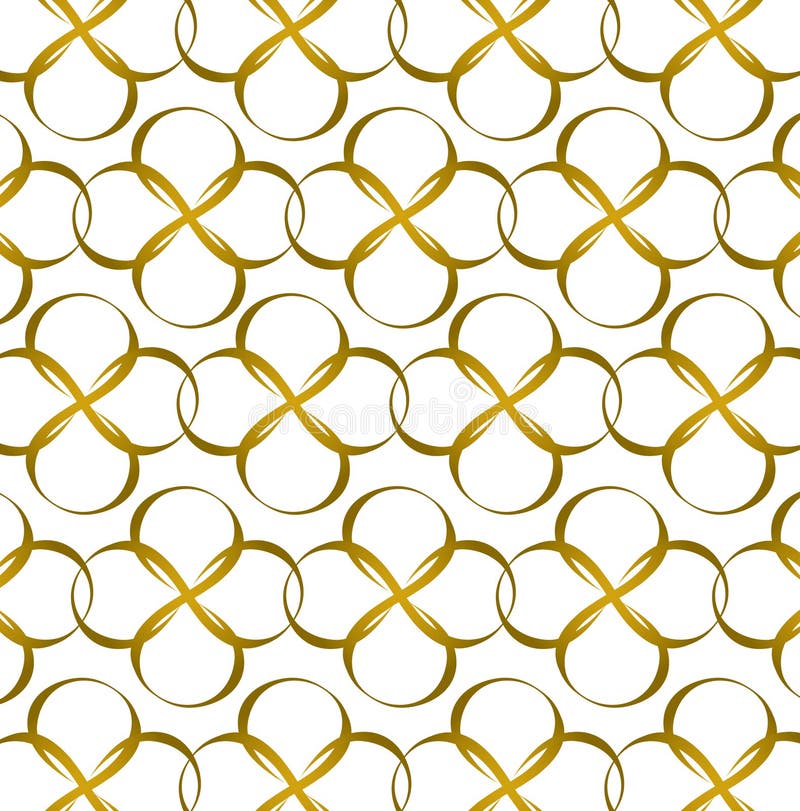 Pattern Golden Colors Monogram Style Infinity Network Decorative ...