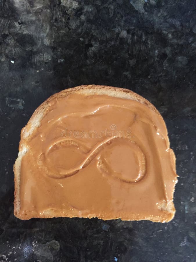 Infinity in peanut Butter stock photo. Image of infinity - 57750932