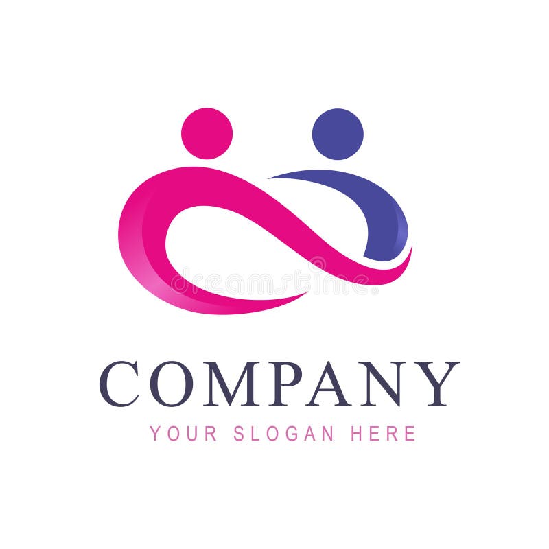 Infinity People Connection Logo Design Concept Vector Stock Vector ...