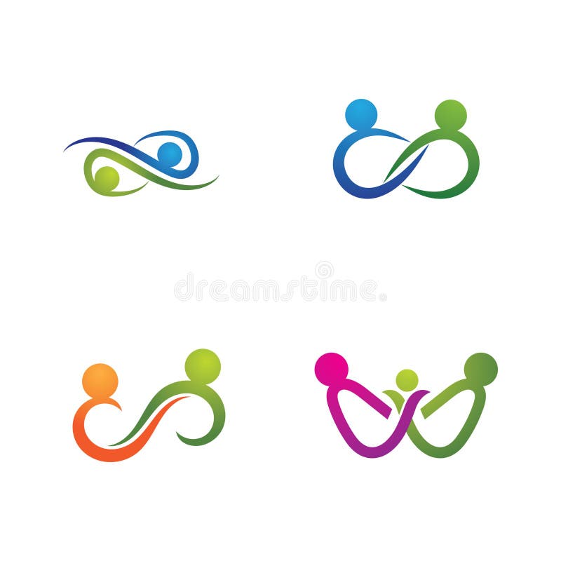 Infinity People Family and Community Logo Vector Stock Vector ...