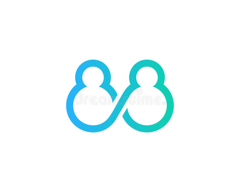 Infinity People Icon Logo Design Element Stock Vector - Illustration of ...