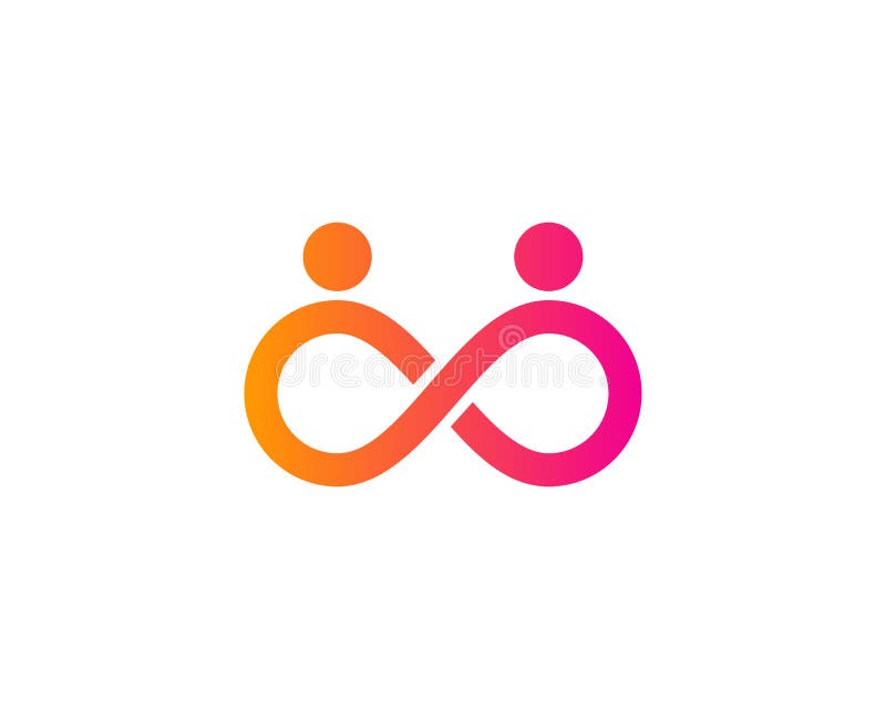 Infinity People Icon Logo Design Element Stock Vector - Illustration of ...