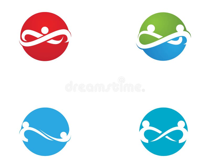 Infinity People Logo Design Template Stock Vector - Illustration of ...