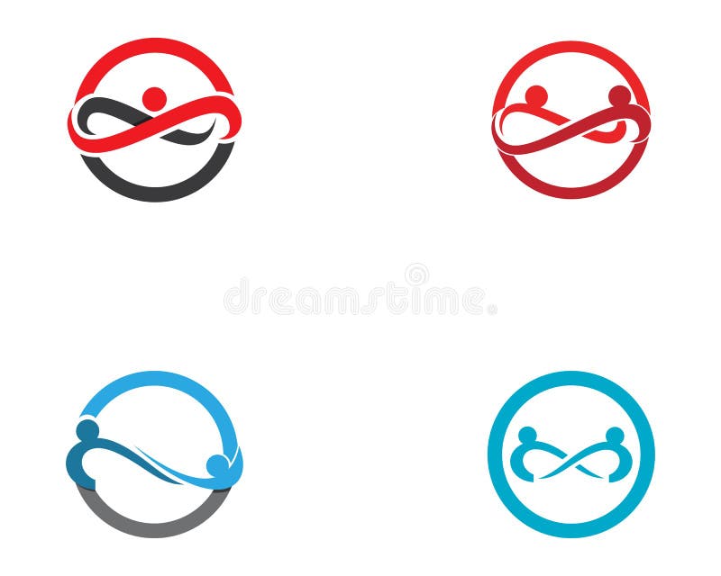 Infinity People Logo Design Template Stock Vector - Illustration of ...