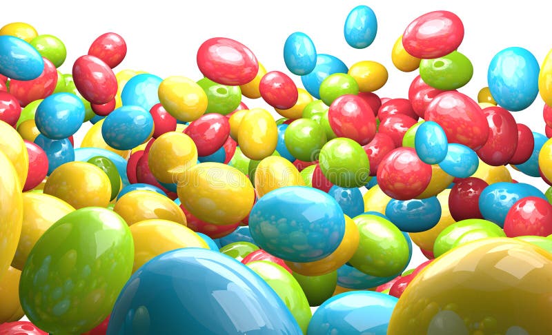 Infinity Pile Easter Eggs 3d Render Stock Illustration - Illustration ...