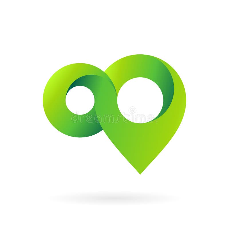 Infinity Pin Location Logo Vector Icon Stock Vector - Illustration of ...